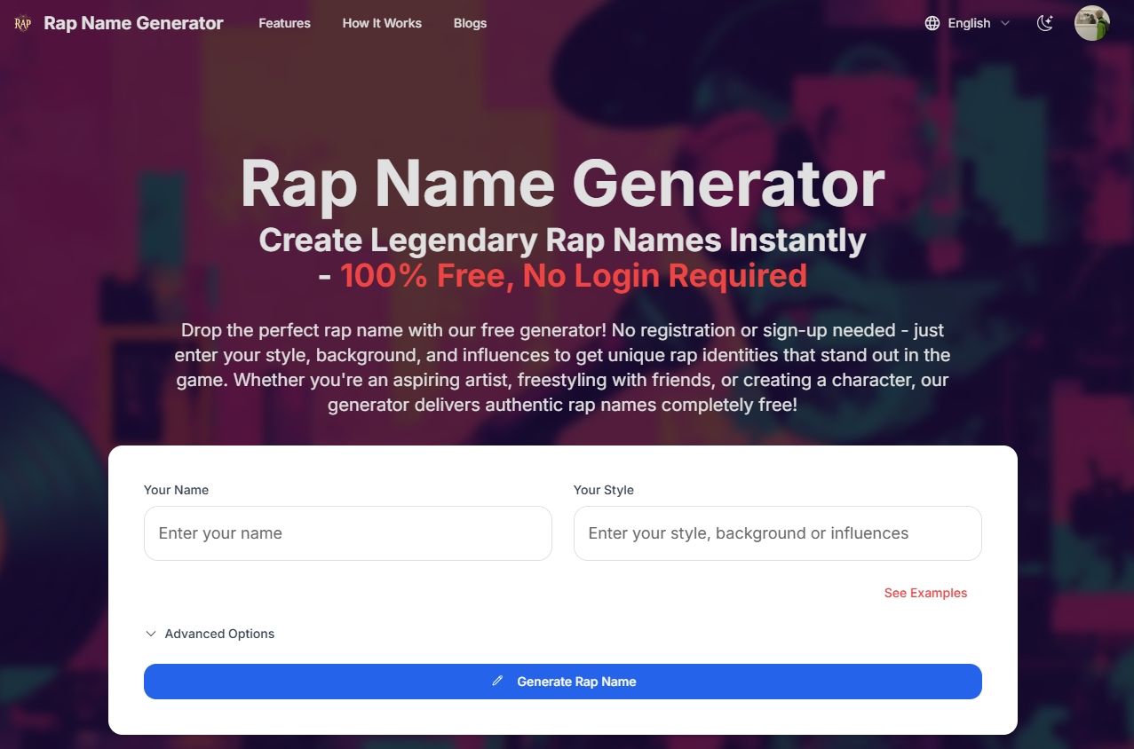 Rap Name Generator - TILNOTE
